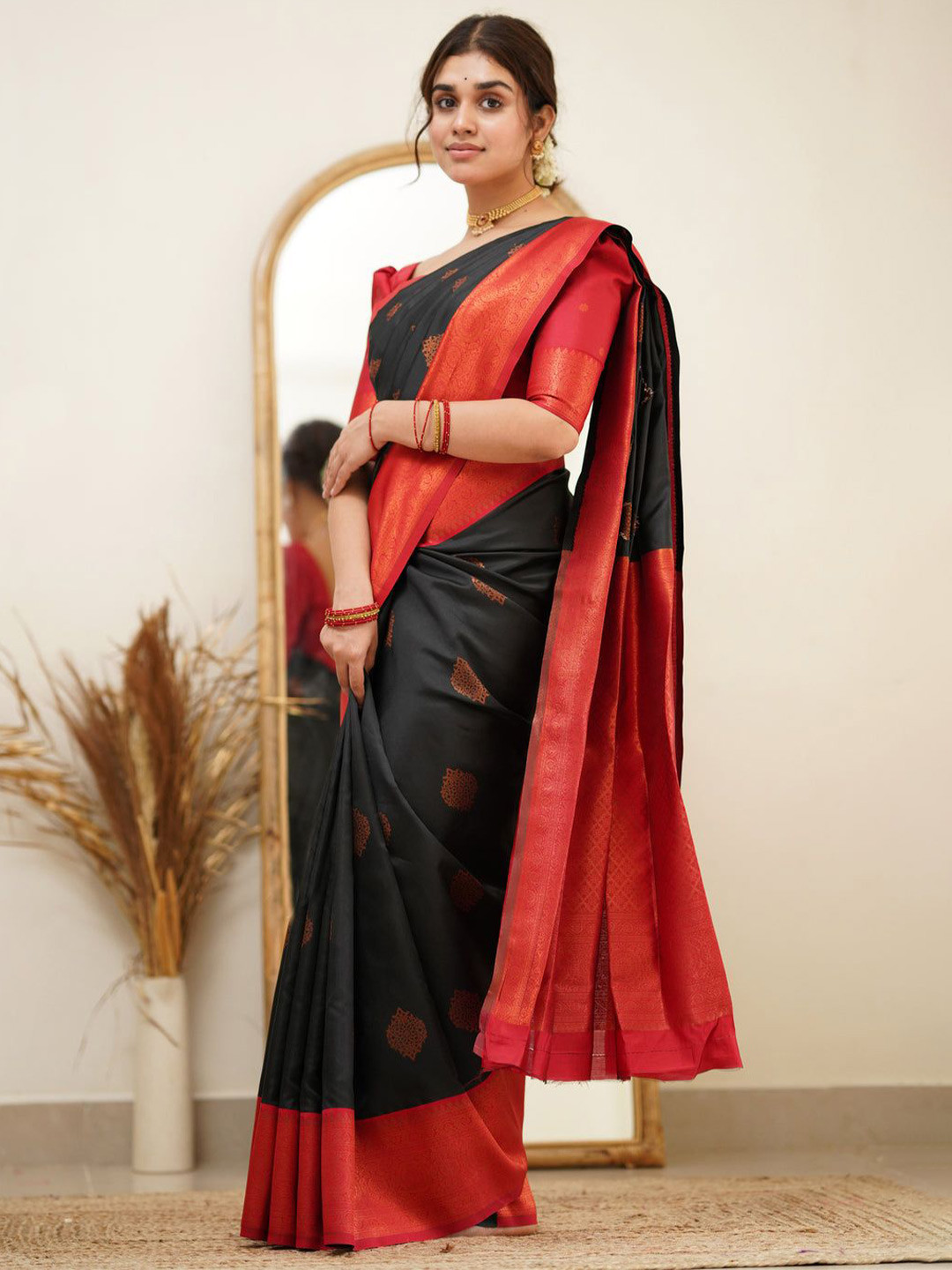 Buy Fashion Ritmo Woven Design Zari Pure Silk Saree - Sarees for Women ...