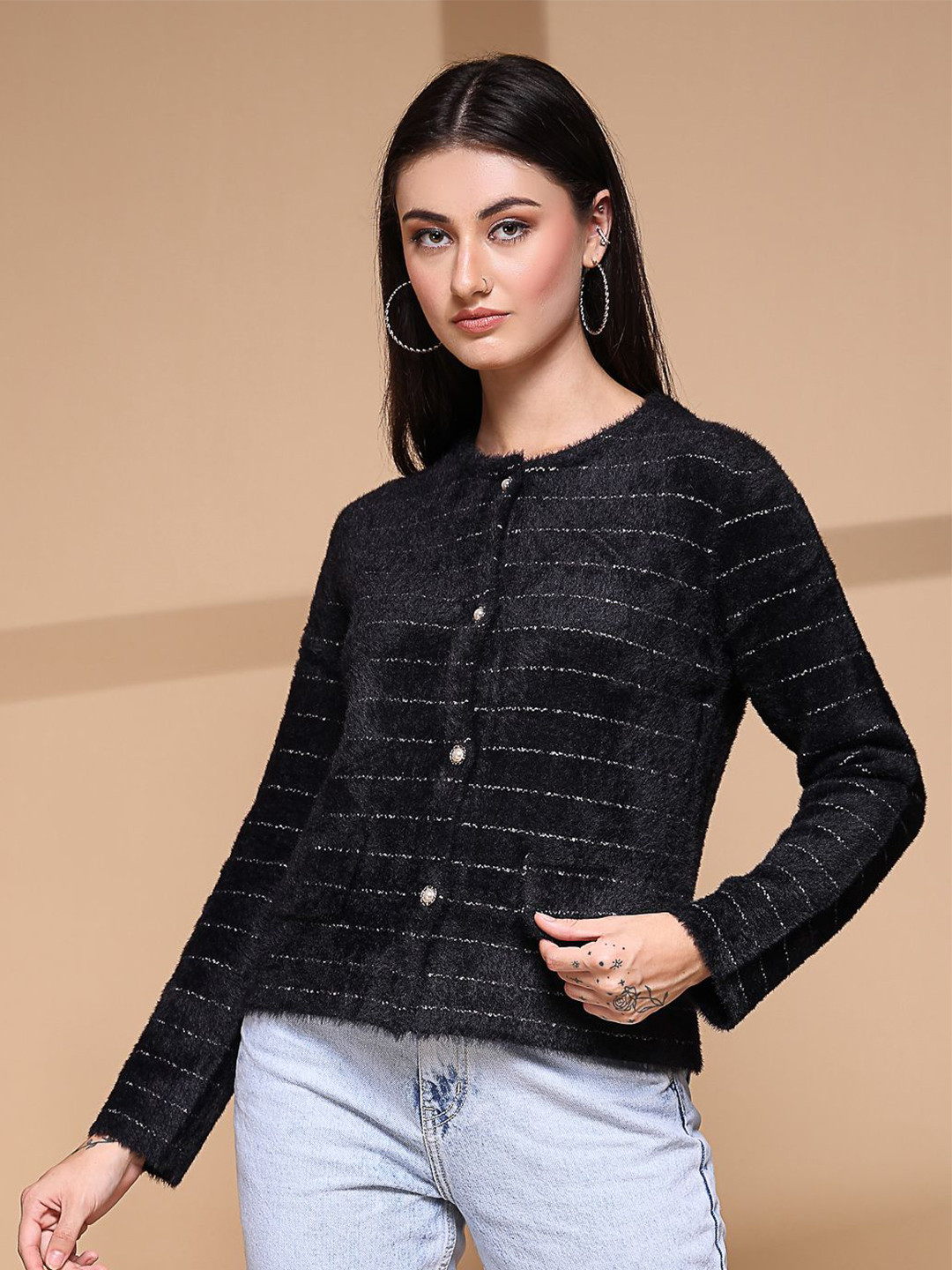 Buy Juelle Women Striped Cardigan Sweater - Sweaters for Women 32090846 ...