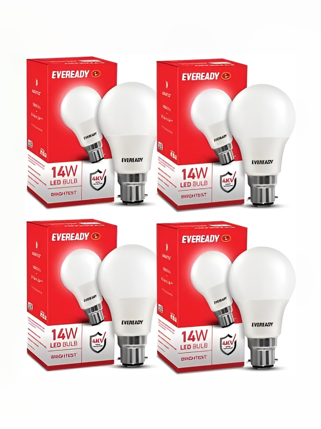 Buy EVEREADY White 4 Pieces Spherical Shape 14W 6500K Round LED Bulb ...