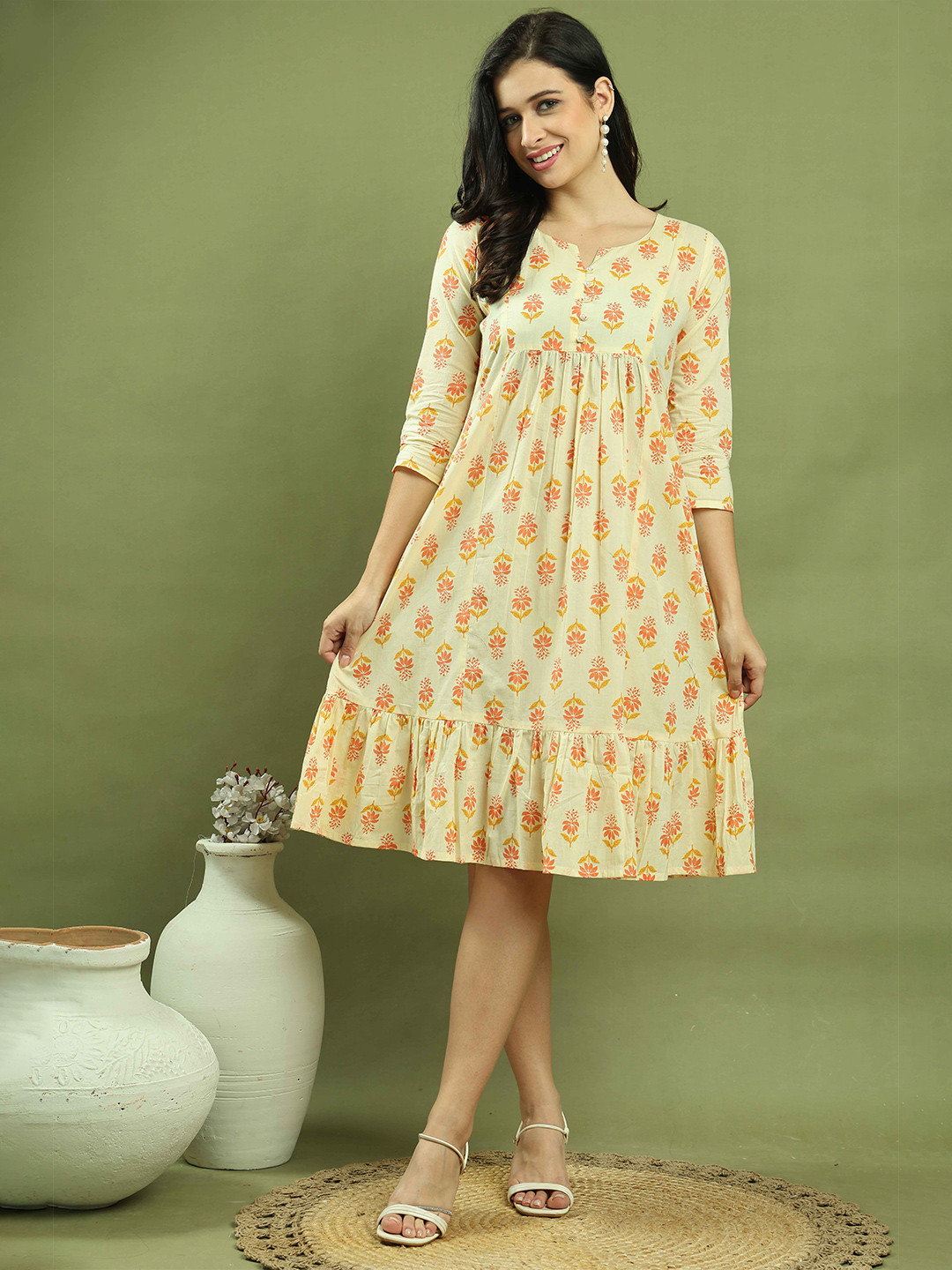 Buy Roly Poly Women Floral Printed A Line Dress - Dresses for Women ...