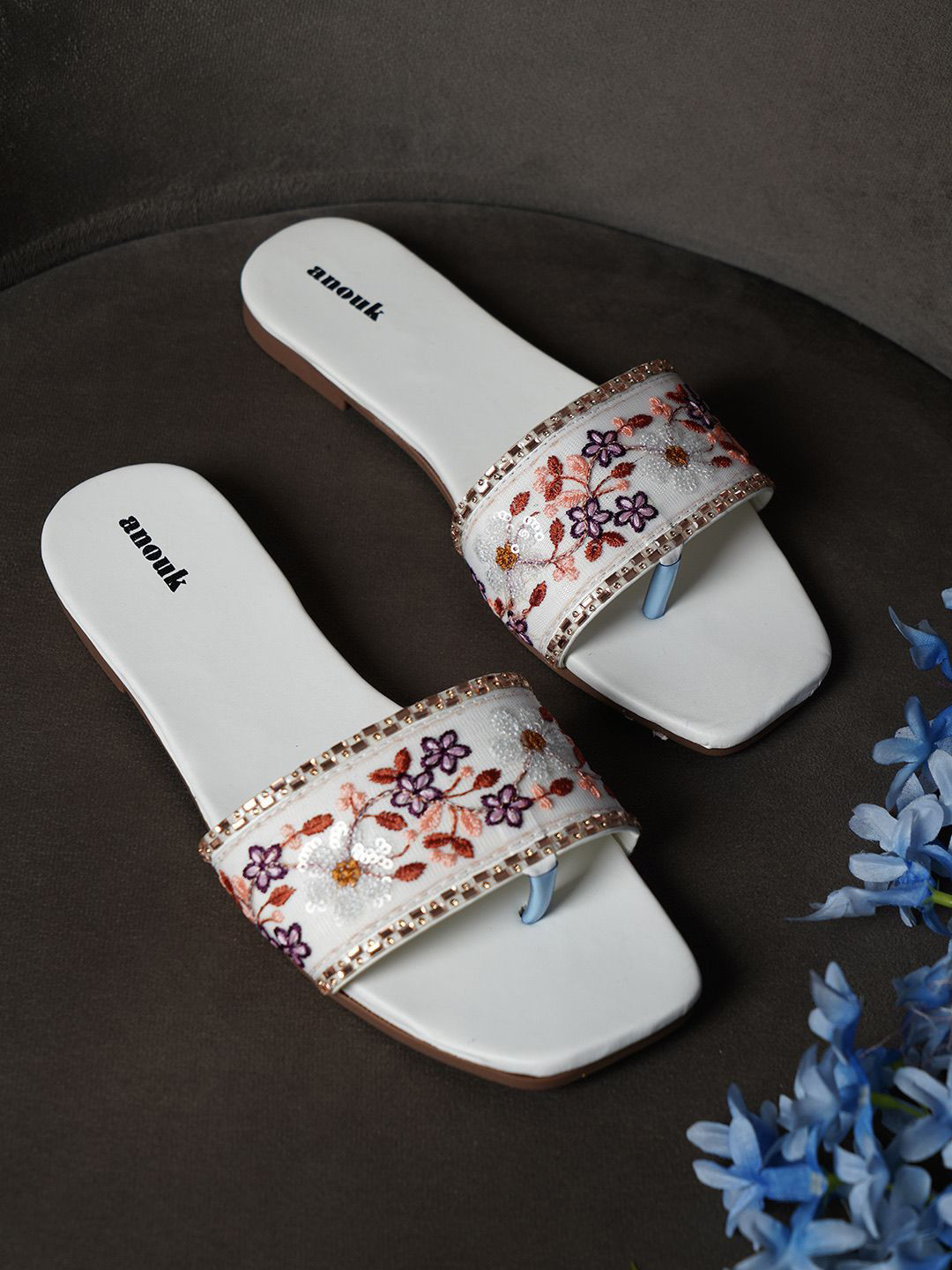 Buy Anouk Women Woven Design Open Toe Flats - Flats for Women 32100709 ...