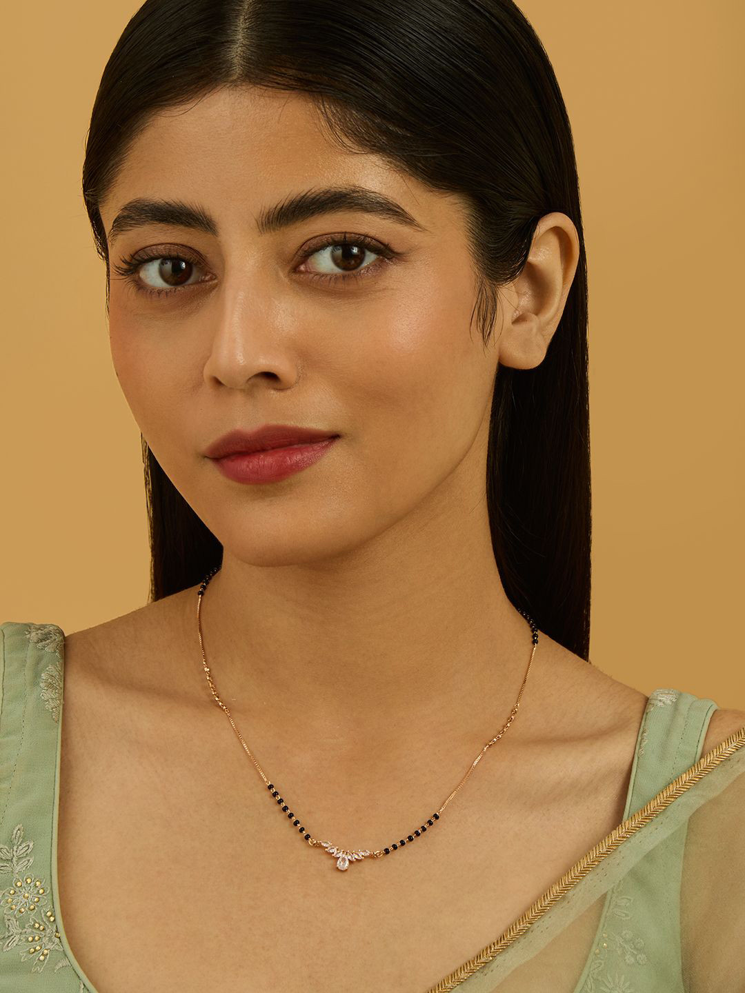 Buy Kushal's Fashion Jewellery Gold Plated Zircon Embellished Bridal ...