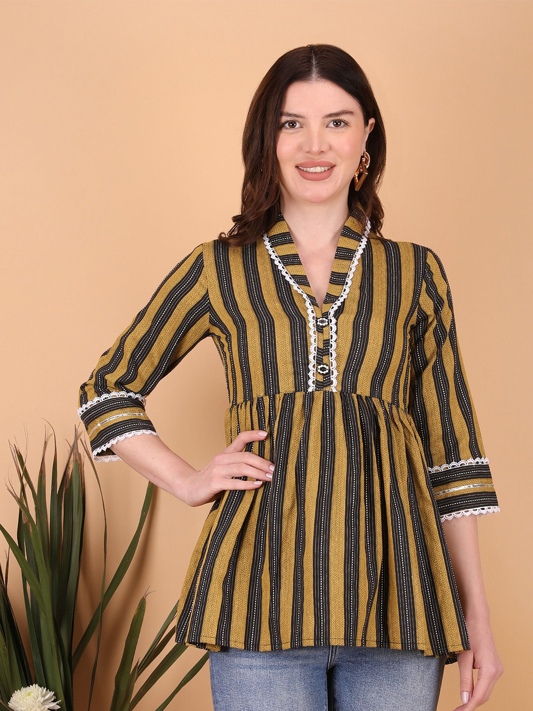 Buy ROYAL DESIGN Women Striped Tunic - Tunics for Women 32104311 | Myntra