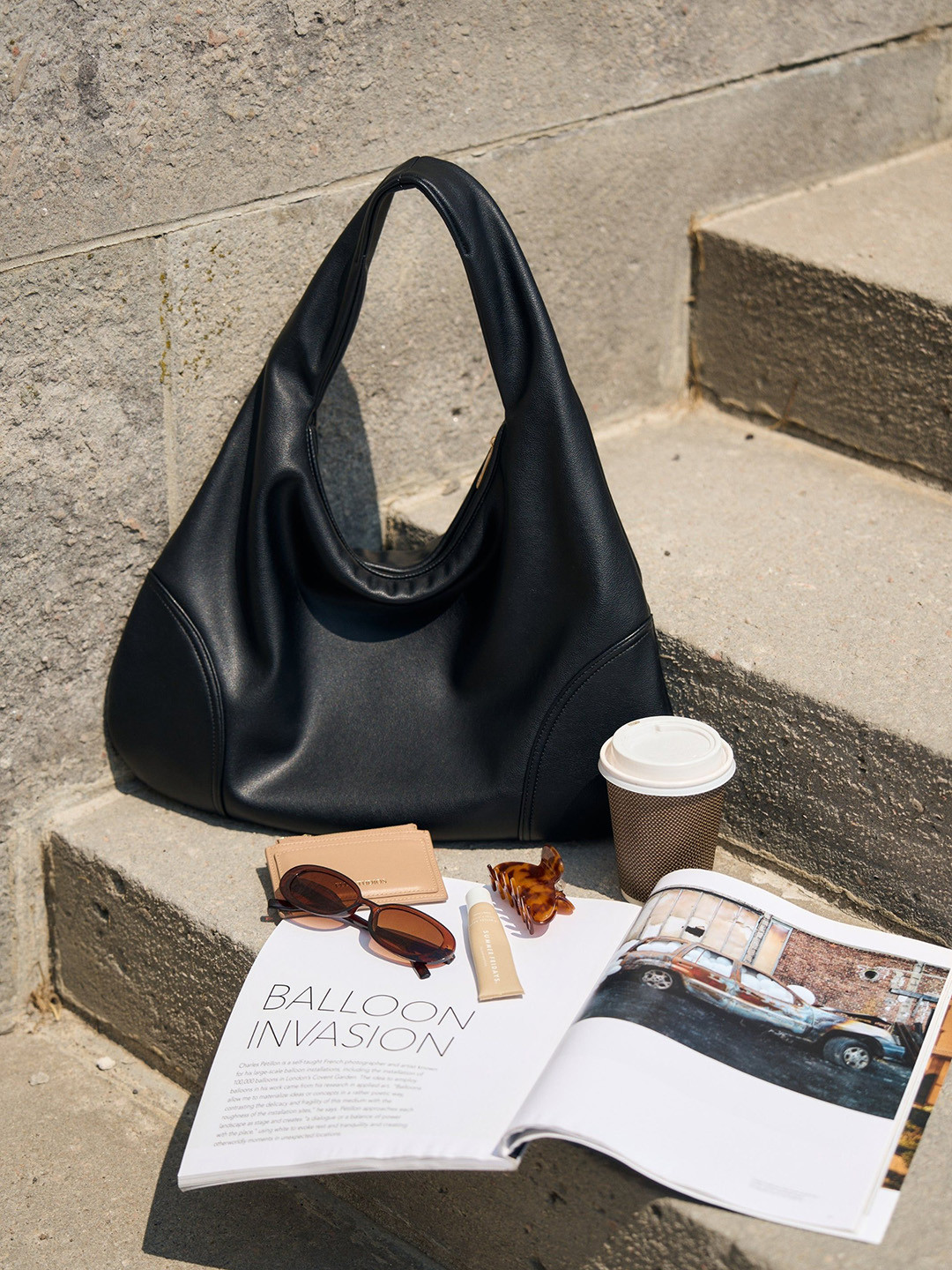 Buy LA ELLORE Colourblocked PU Structured Shoulder Bag With Quilted ...