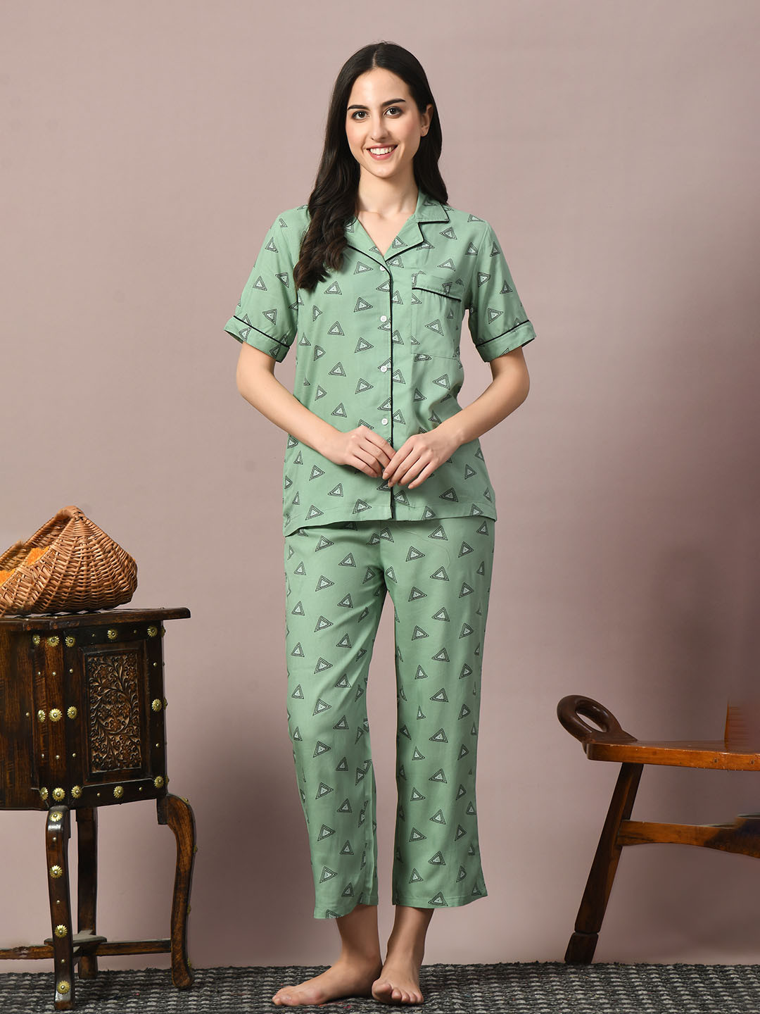 Buy Dreambe Women Printed Night Suit - Night Suits for Women 32116460 ...