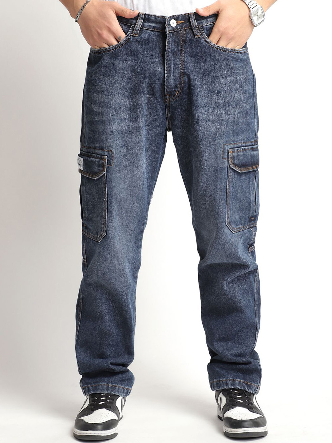 Buy JIMMY & JORDAN Men Jean Baggy Fit Light Fade Cargo Jeans - Jeans ...