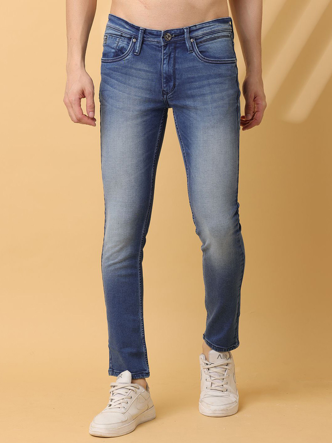 Buy RIGS AND RAGS Men Faded Sharp Slim Fit Trousers - Trousers for Men ...