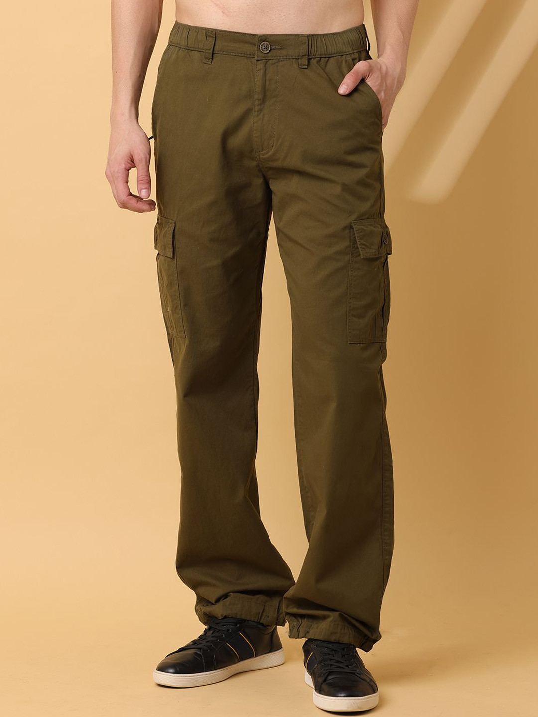 Buy RIGS AND RAGS Men Pure Cotton Relaxed Loose Fit Trousers - Trousers ...