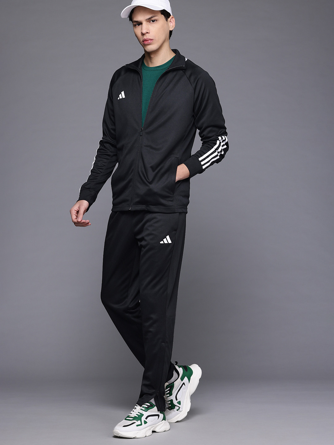 Buy ADIDAS Men 3 Stripe Logo Detail Tracksuit - Tracksuits for Men ...