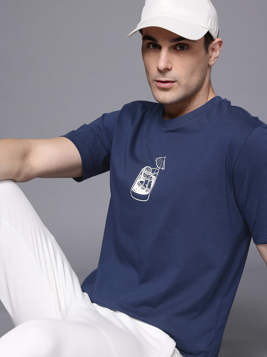 Buy ADIDAS Men Drink Printed Pure Cotton T Shirt - Tshirts for Men ...