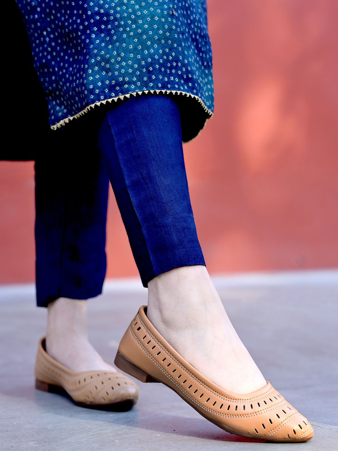 Buy Shoetopia Women Round Toe Ballerinas With Laser Cuts Flats ...