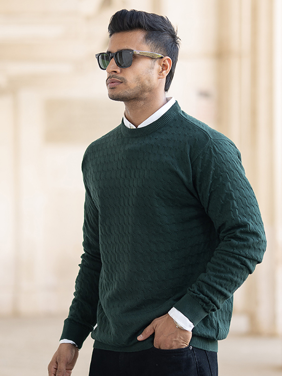 Buy Powerlook Men Self Design Pullover - Sweaters for Men 32156518 | Myntra