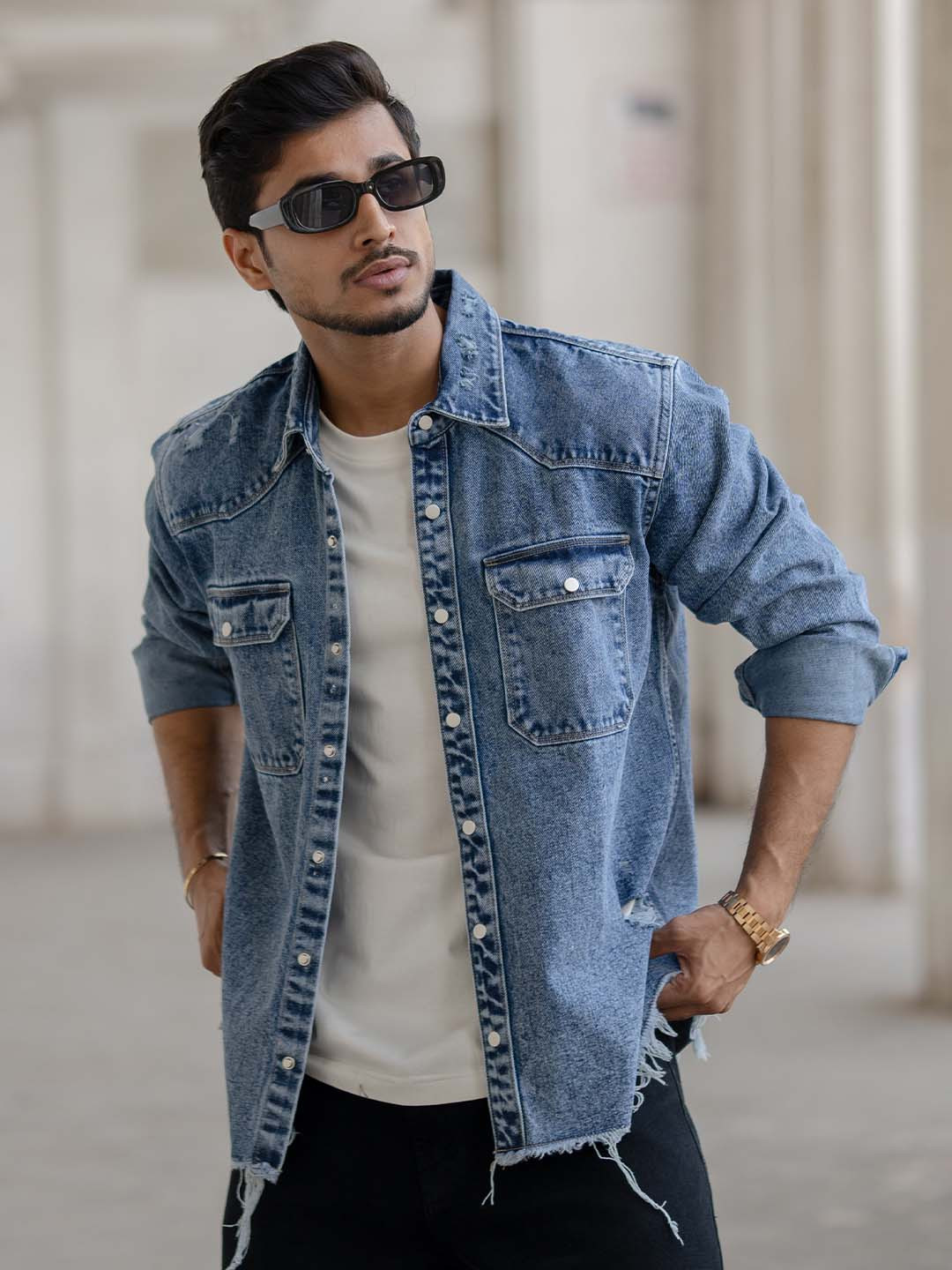 Buy Powerlook Men Spread Collar Solid Cotton Casual Shirt - Shirts for ...