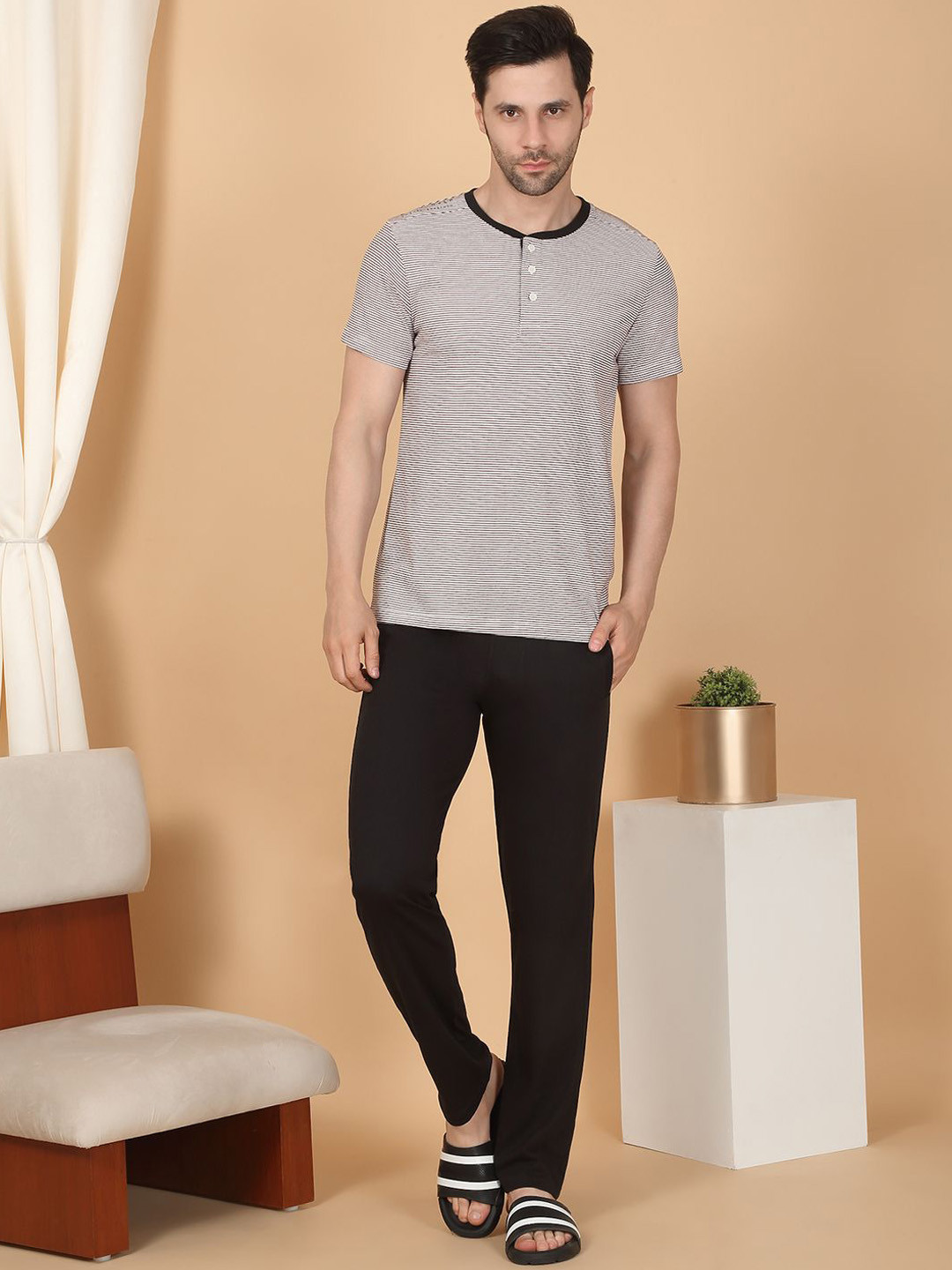 Buy Sweet Dreams Men Striped Night Suit - Night Suits for Men 32164006 ...