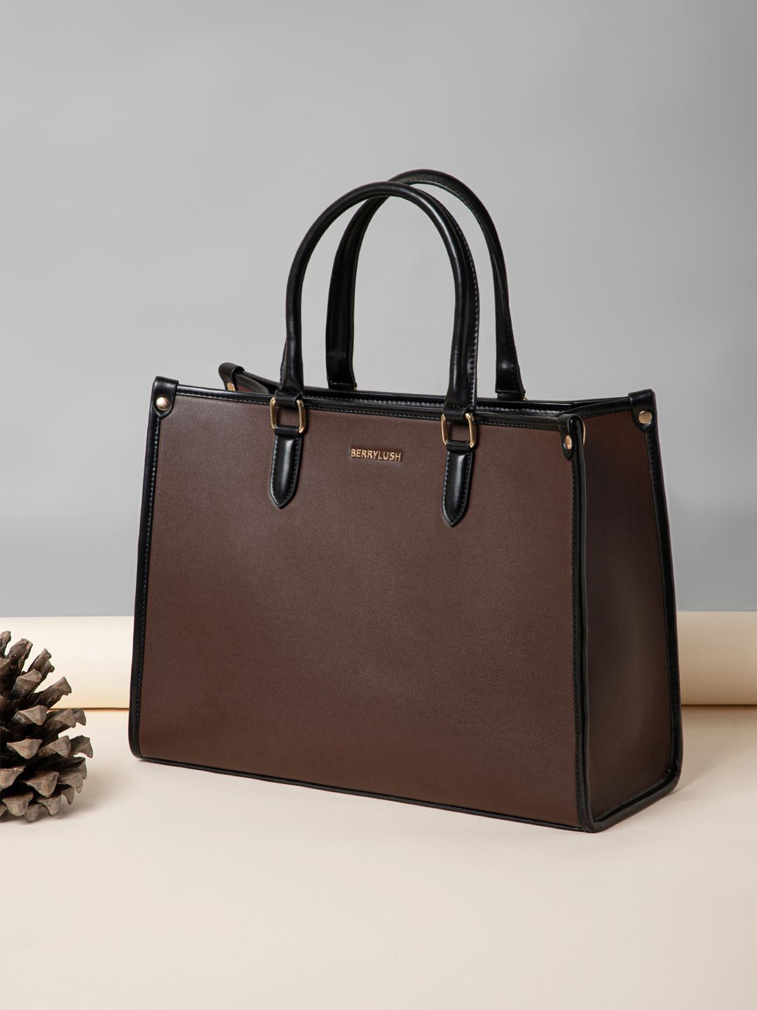 Buy Berrylush Women Solid Structured Casual Tote Bag - Handbags for ...