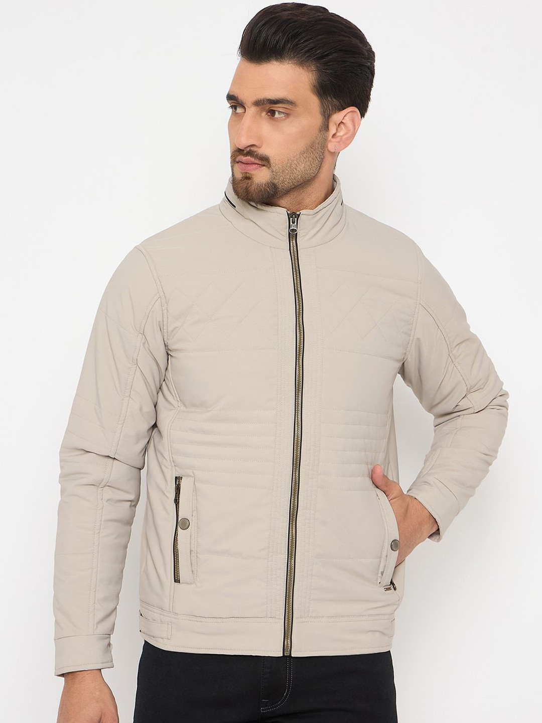 Buy Duke Men Mock Collar Solid Casual Bomber Jacket - Jackets for Men ...