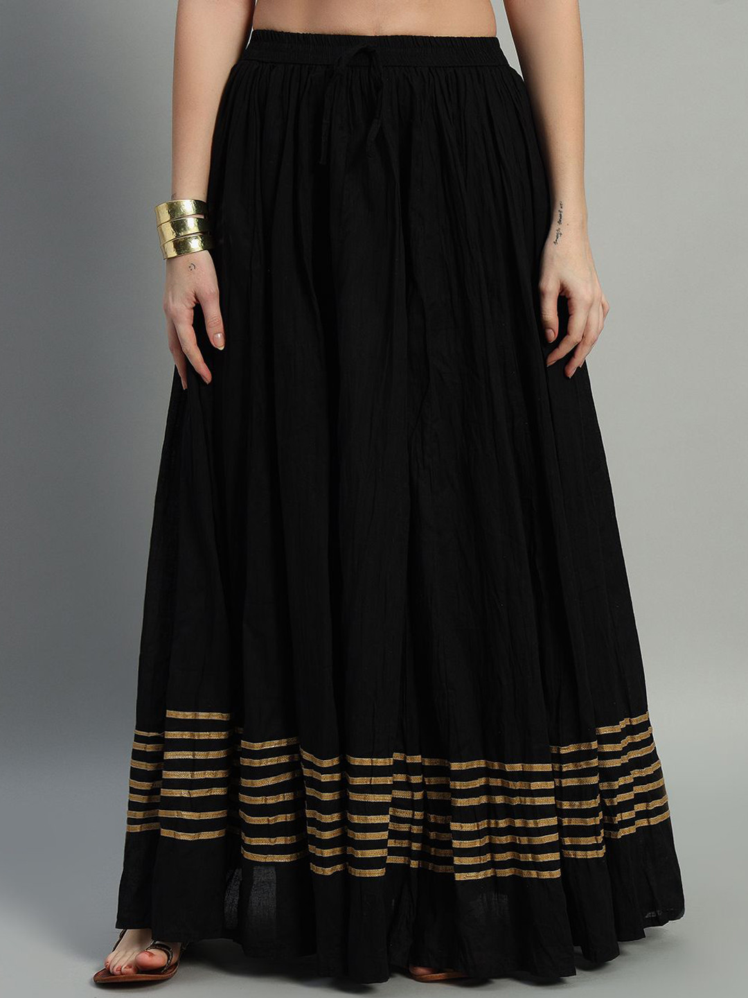 Buy ZRI Women Pure Cotton Flared Maxi Skirt - Skirts for Women 32218773 ...