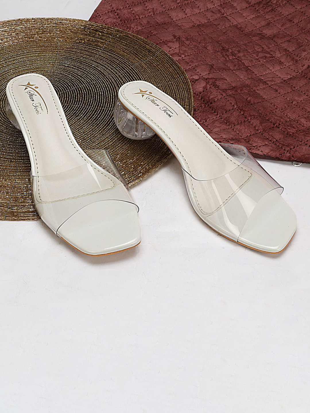 Buy STARTOES Embellished Block Sandals - Heels for Women 32219648 | Myntra