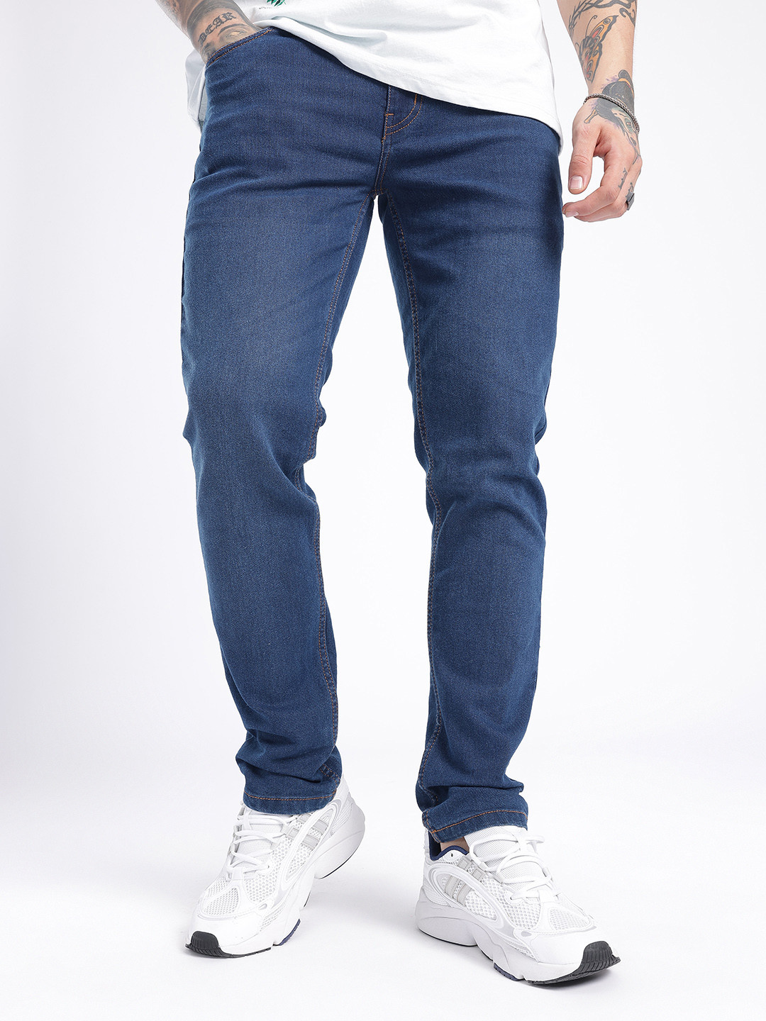 Buy Glitchez Men Slim Fit Light Fade Stretchable Jeans - Jeans for Men ...