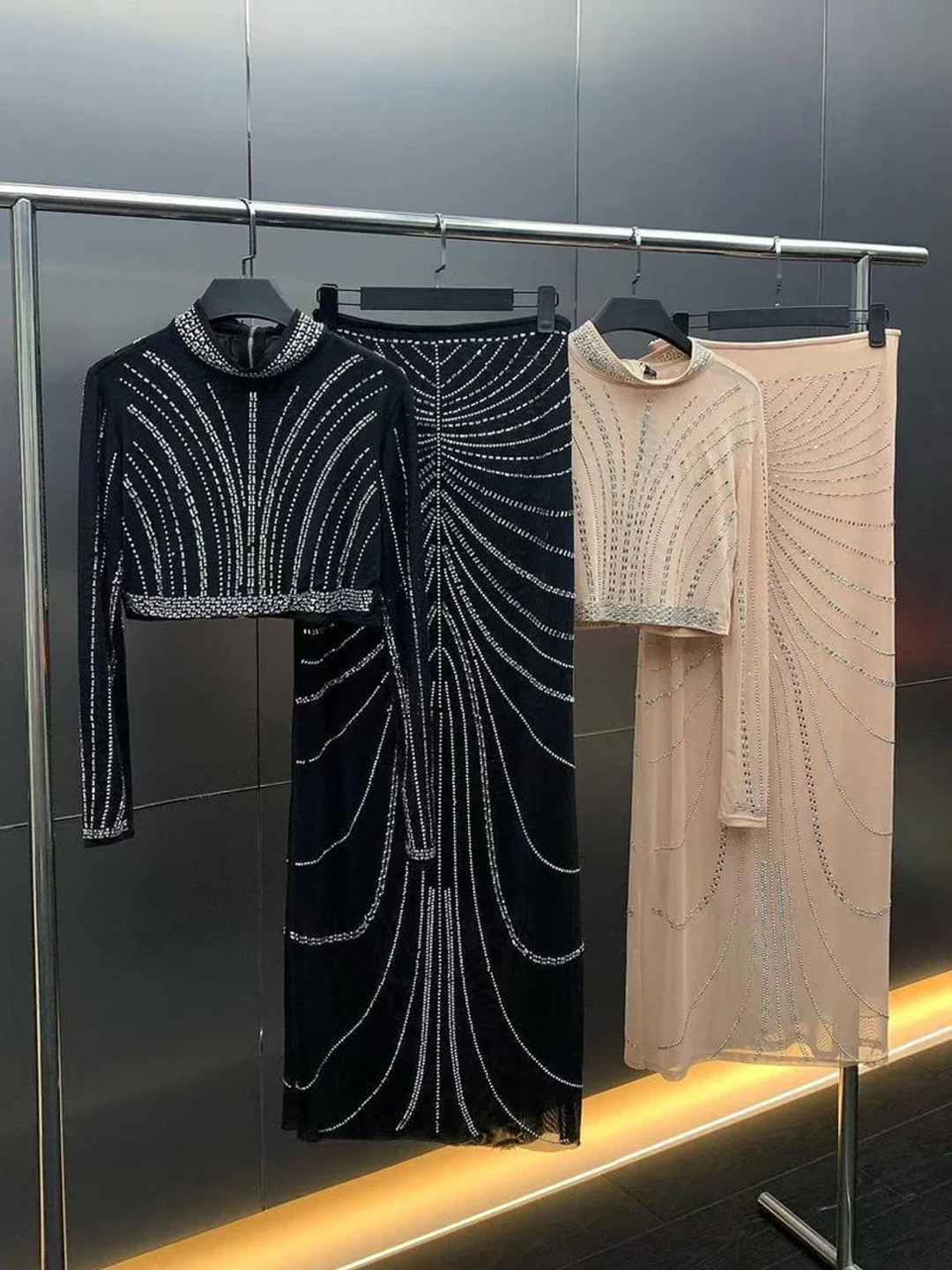 Buy Alamode By Akanksha Women Beige Martha Luxe Party 2 Piece Set - Co ...