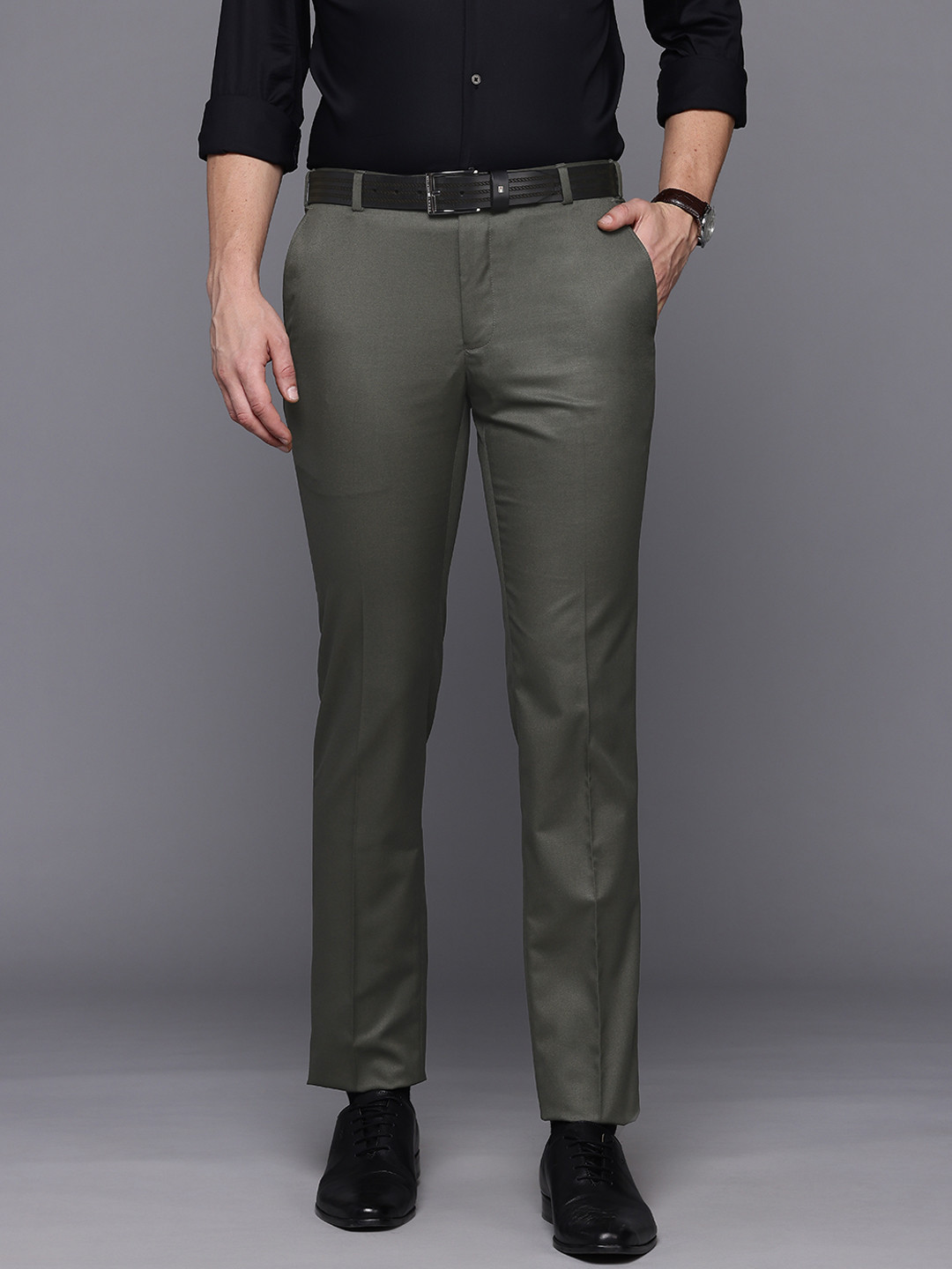 Buy Raymond Men Regular Fit Formal Trousers - Trousers for Men 32228828 ...