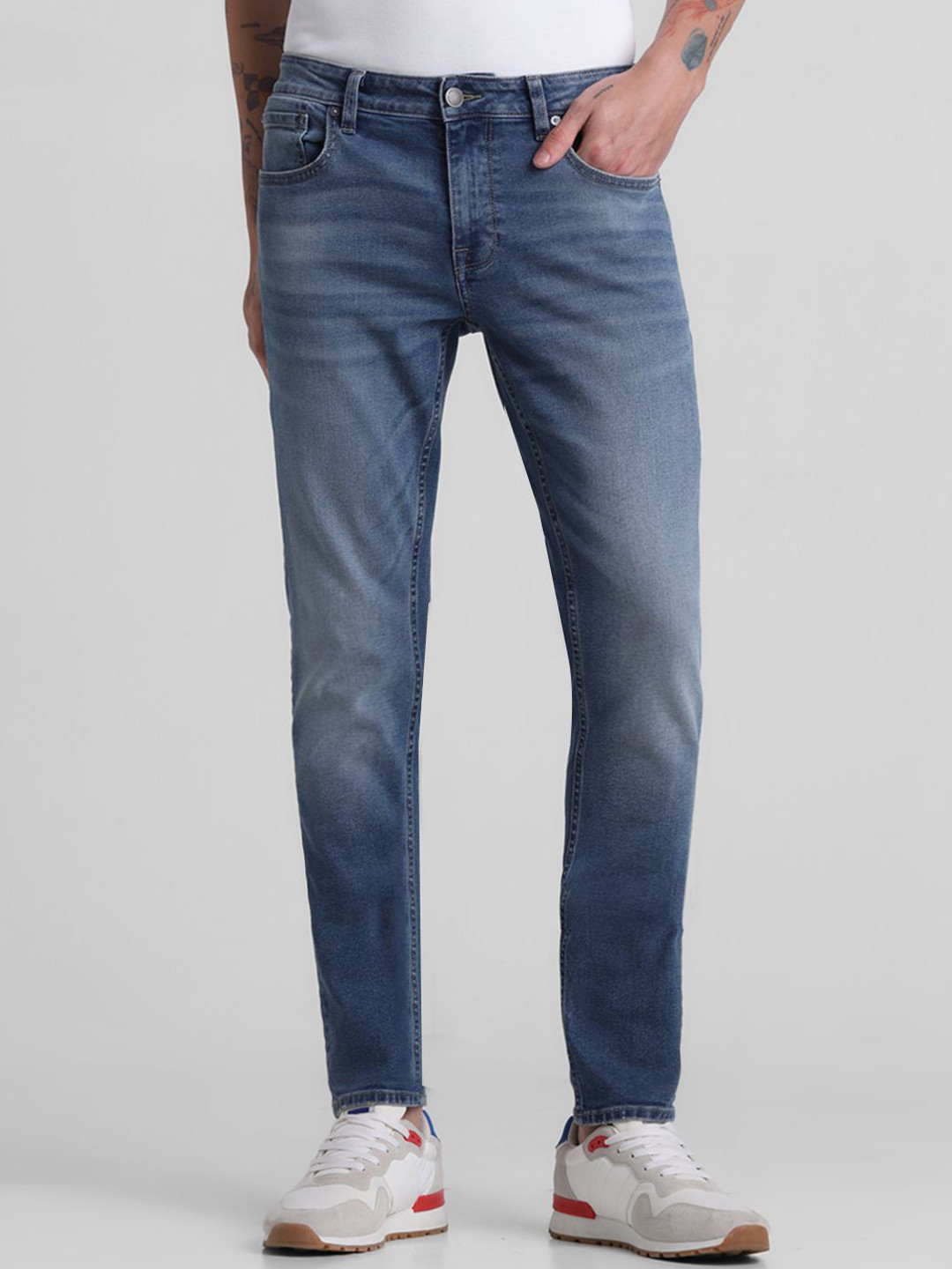 Buy Jack & Jones Men Low Rise Heavy Fade Stretchable Jeans - Jeans for ...