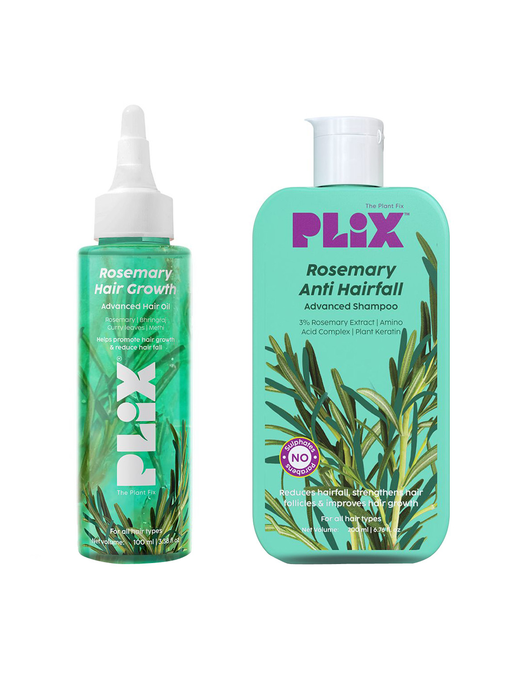 Buy PLIX THE PLANT FIX Set Of 2 Rosemary Anti Hair Fall Shampoo 200 Ml ...