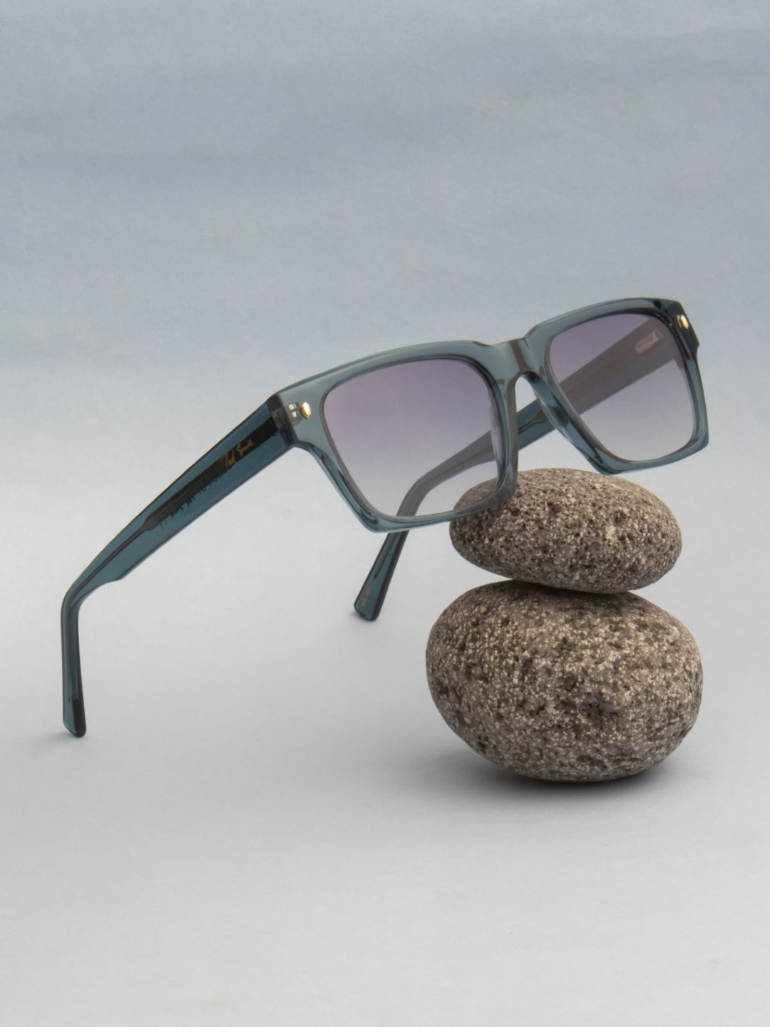 Buy Ted Smith Unisex Grey Wayfarer Premium Acetate Sunglasses With ...
