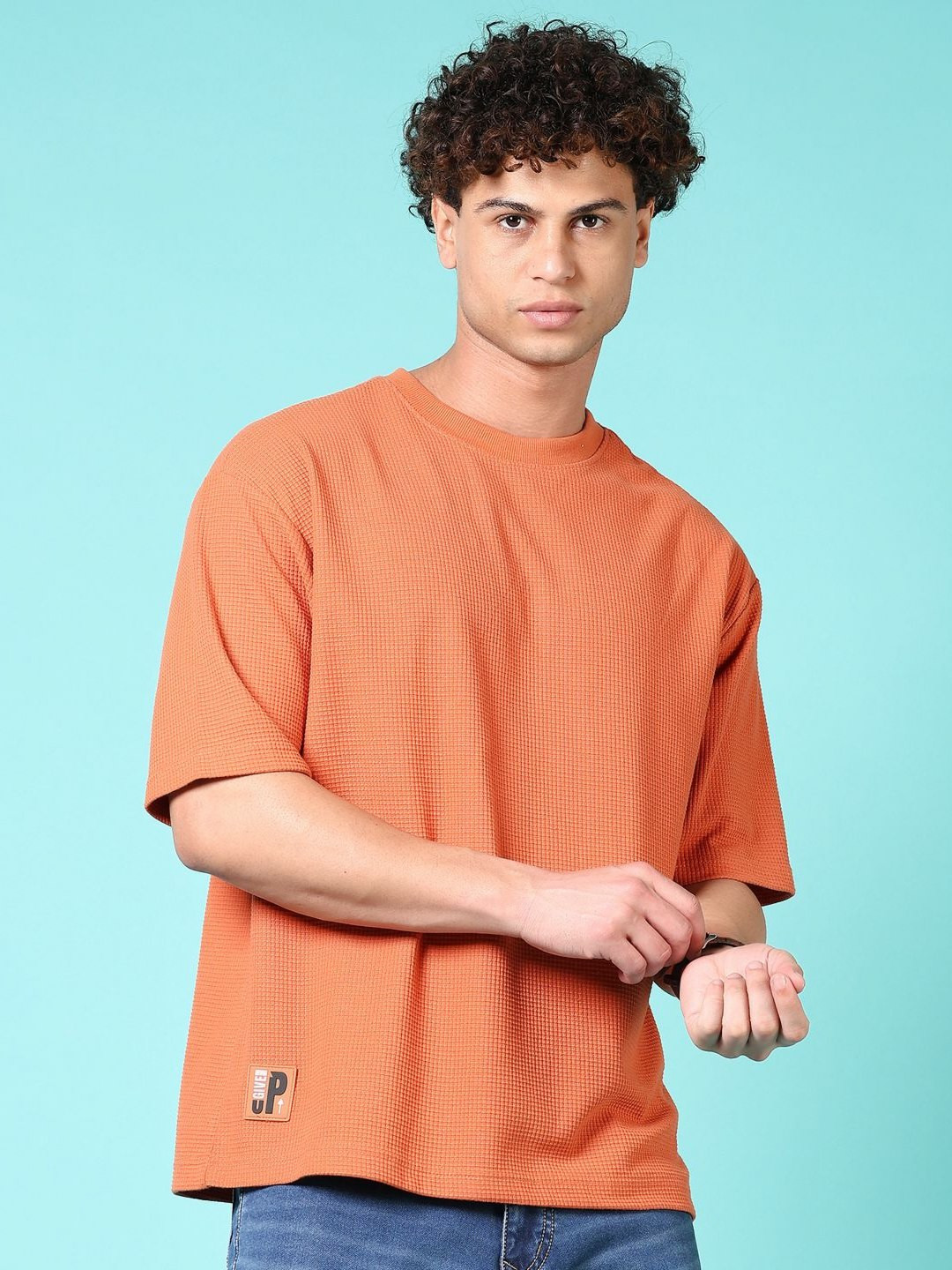 Buy V Mart Men Solid Round Neck Cotton Oversized T Shirt - Tshirts for ...