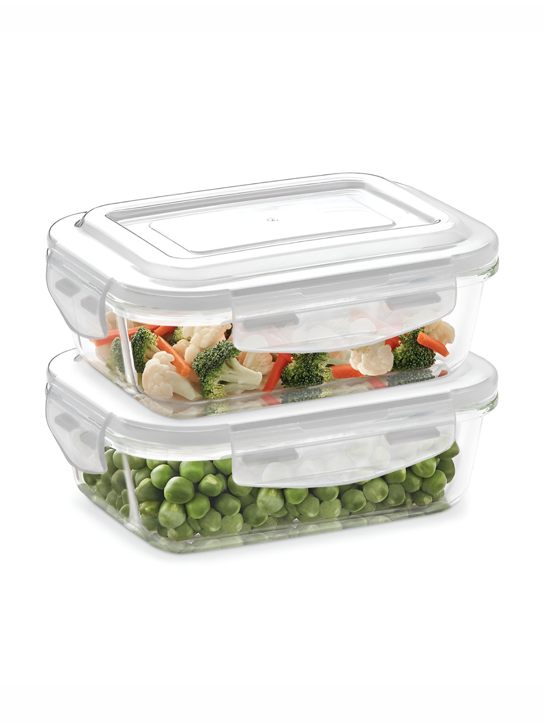 Buy BOROSIL Klip N Store Transparent 2 Pieces Borosilicate Glass Fridge ...