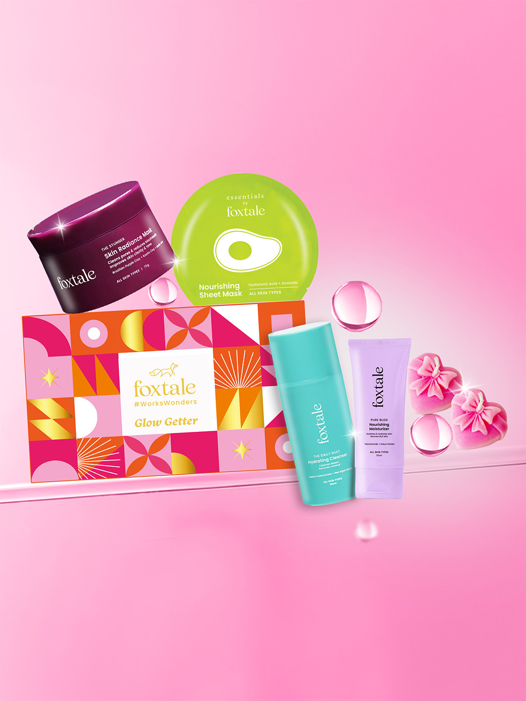Buy FoxTale Glow Getter Skincare Gift Set | Hydrating & Brightening ...