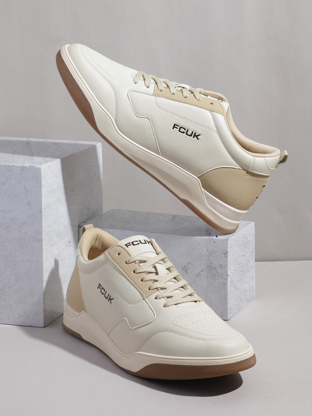 Buy FCUK Men Everyday Sneakers With Perforated Details - Casual Shoes ...