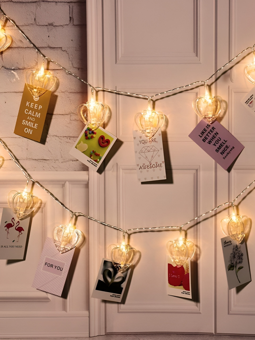 Buy Quace Yellow Heart Clip LED String Lights - String Lights for ...