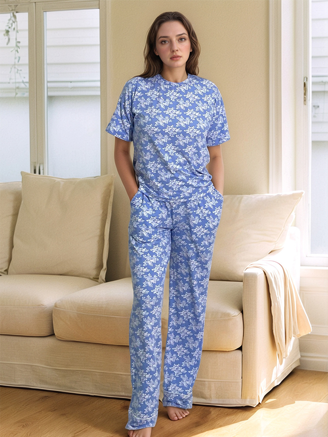 Buy ELEVENS HEAVEN Women Floral Printed Night Suit - Night Suits for ...