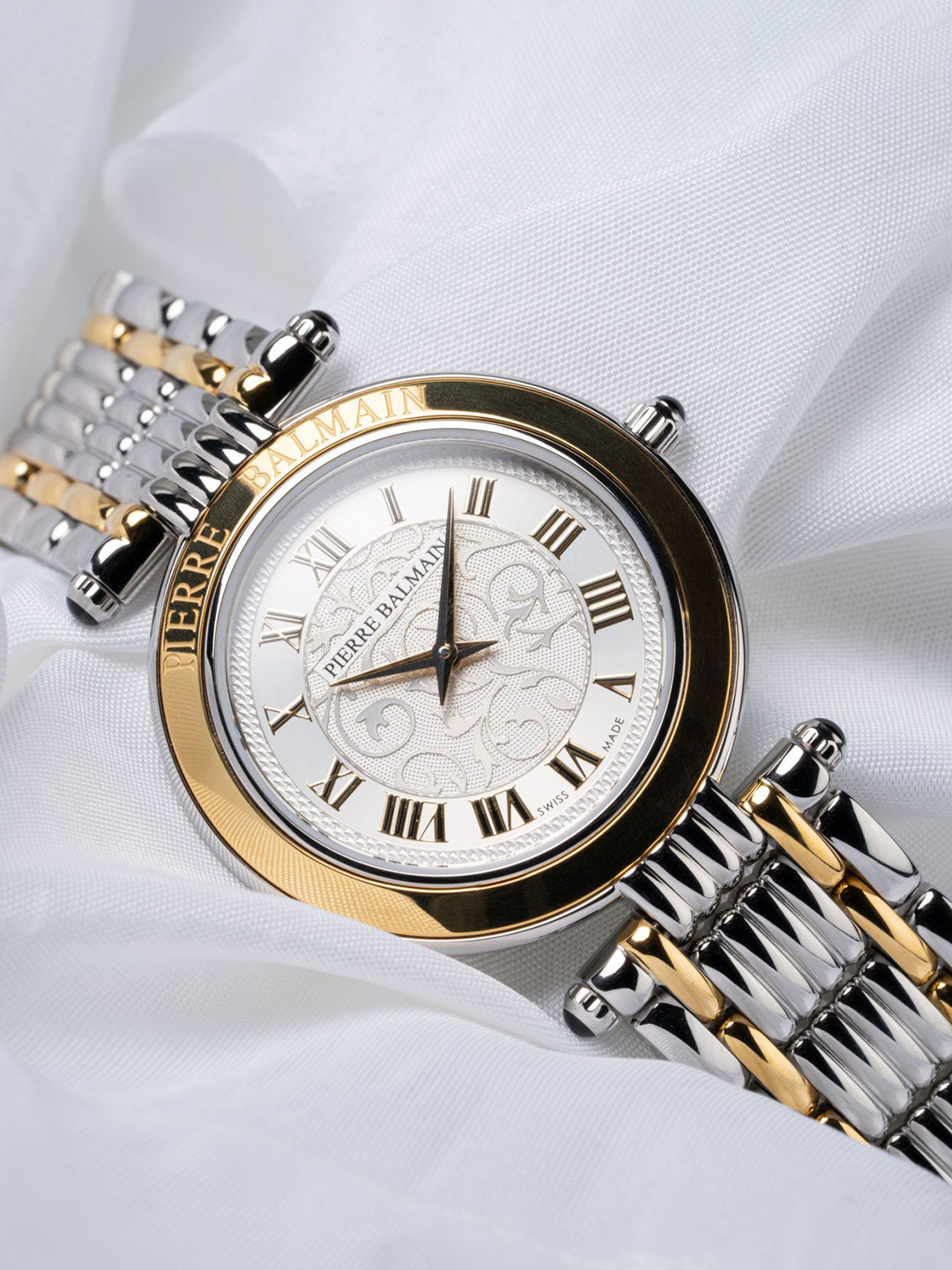 Buy Balmain Women Brass Patterned Dial & Stainless Steel Bracelet Style ...