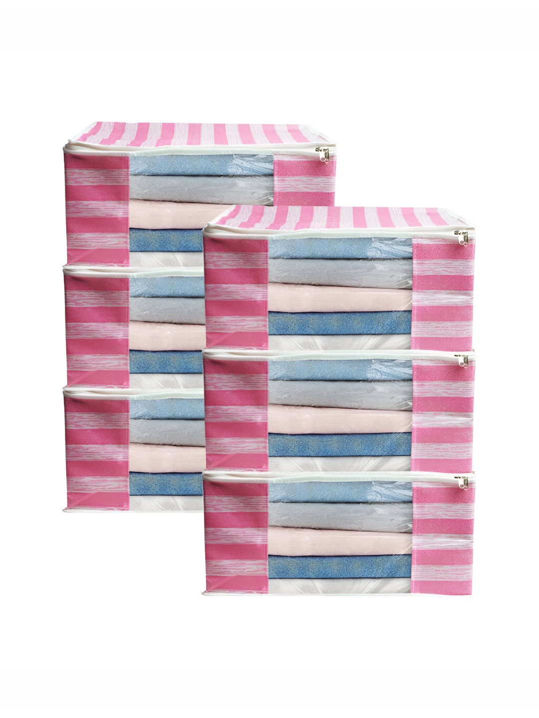 Buy ANKIT INTERNATIONAL Pink Set Of 6 Super Strong Multi Utility ...