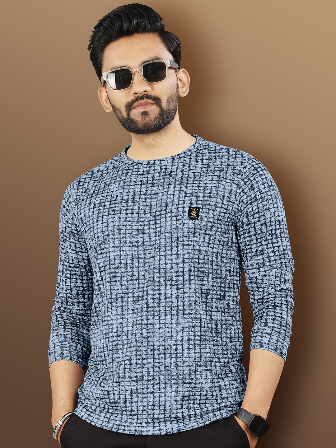 Buy VeBNoR Men Abstract Printed Long Sleeves Casual T Shirt - Tshirts ...