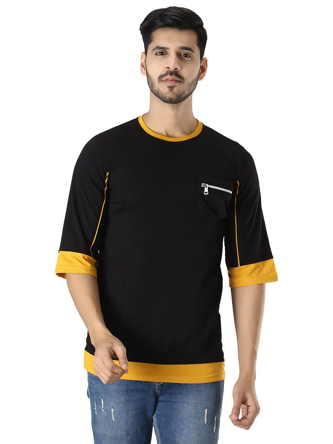 Buy Black Collection Men Solid Cotton Oversized T Shirt - Tshirts for Men 32314382 | Myntra