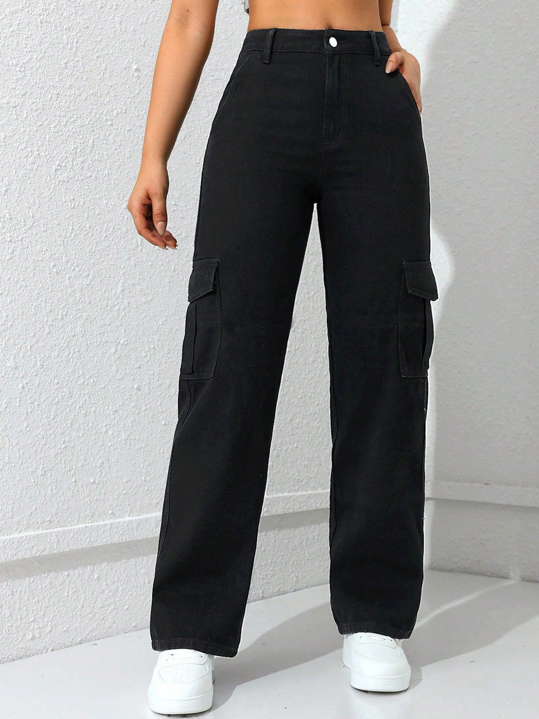 Buy KATECLO Women Comfort High Rise Easy Wash Cargos Trousers - Trousers for Women 32321453 | Myntra