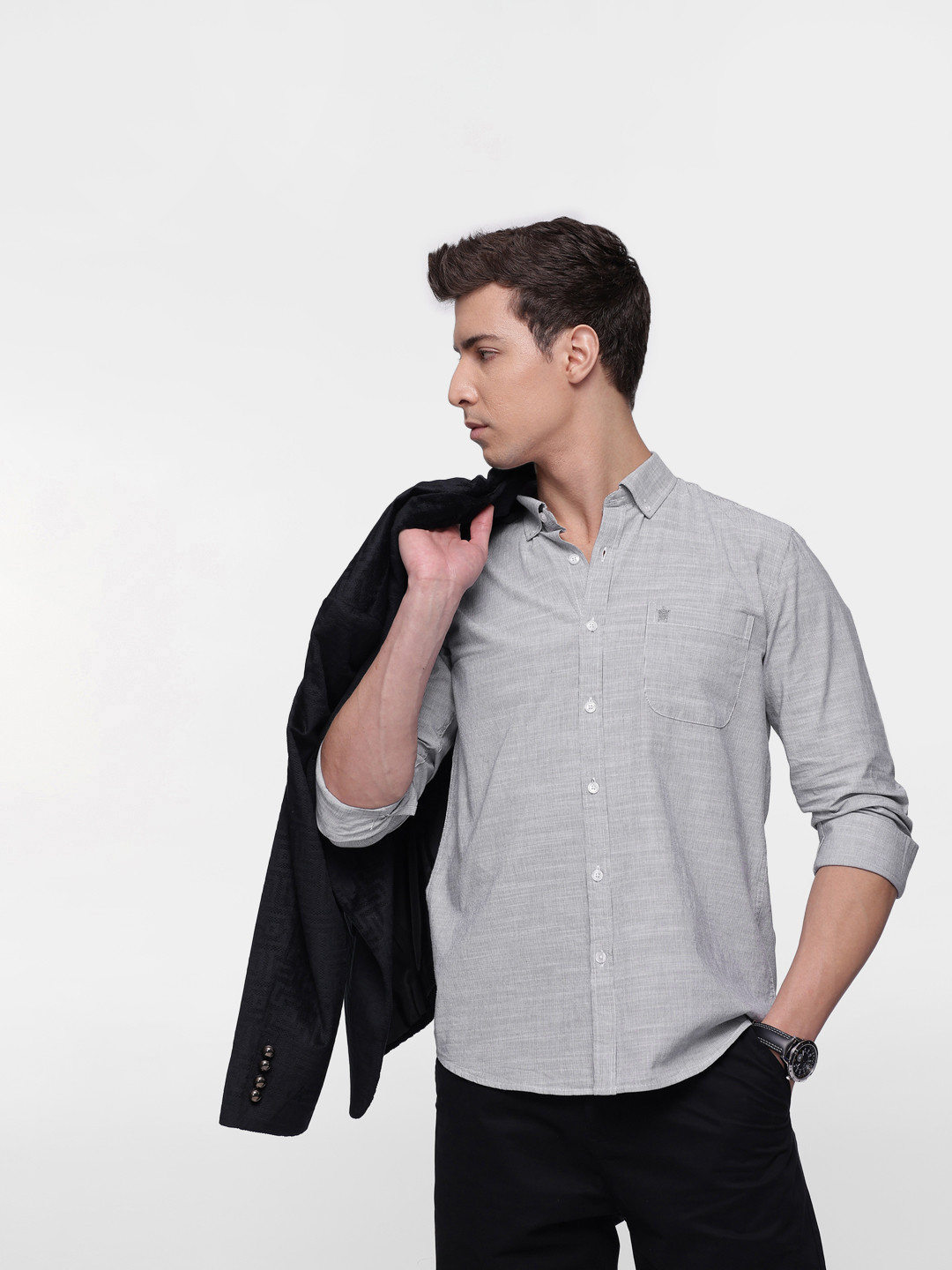 Buy French Connection Men Slim Fit Striped Pure Cotton Casual Shirt ...