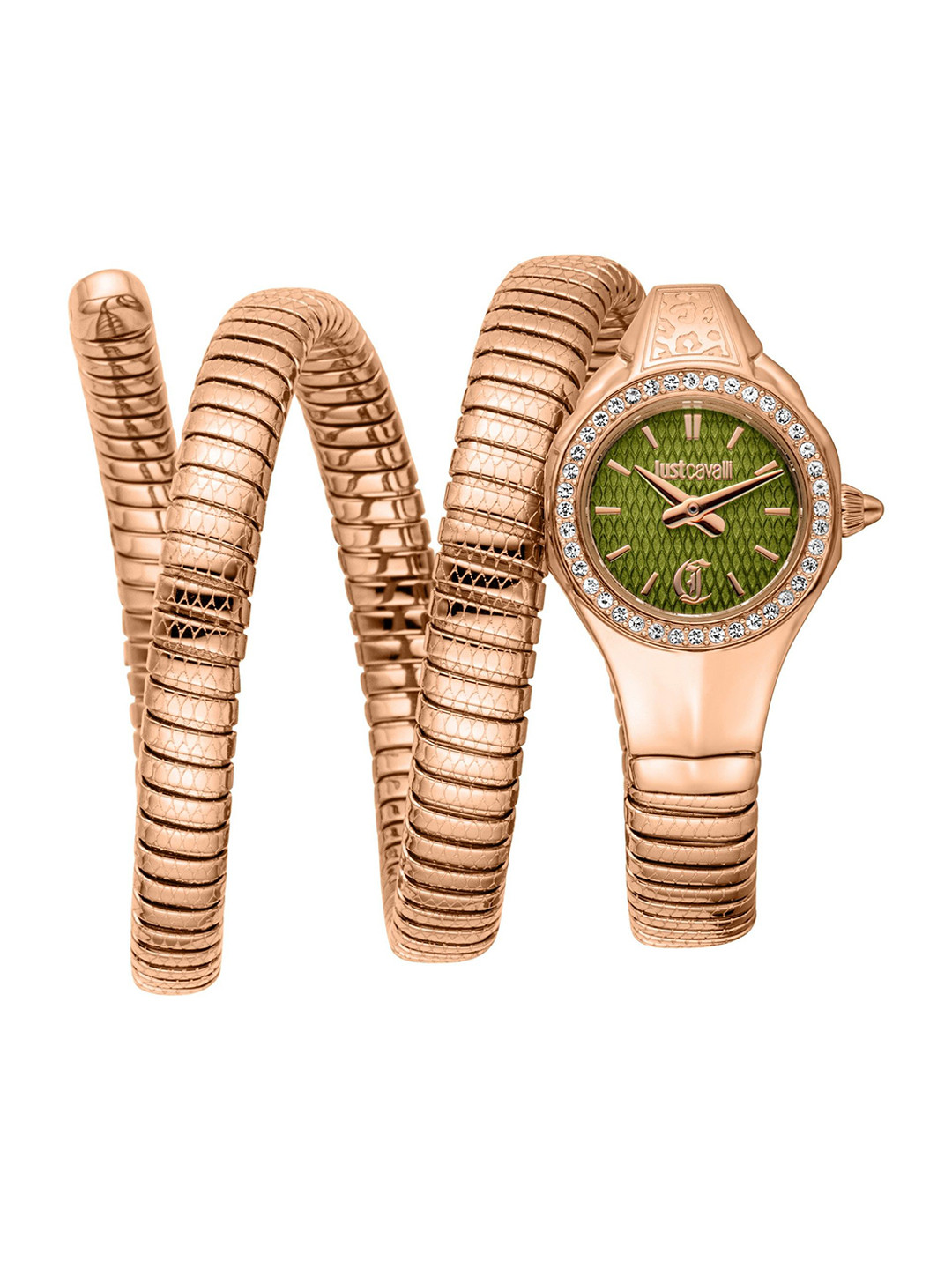 Buy Just Cavalli Women Embellished Wrap Around Straps Analogue Watch ...