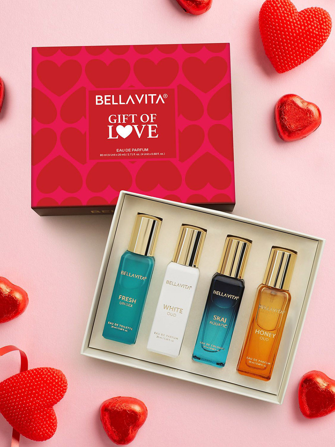 Buy Bella Vita Organic 4Pcs Long Lasting Eau De Parfum Gift Set 20ml ...