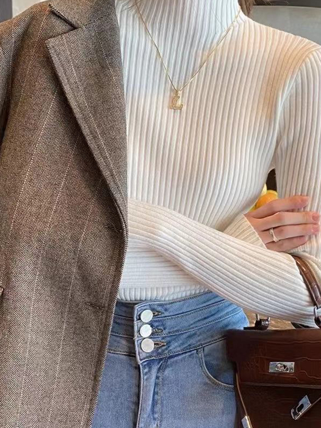 Buy Alamode By Akanksha Champel Statement Turtleneck Sweater - Sweaters ...