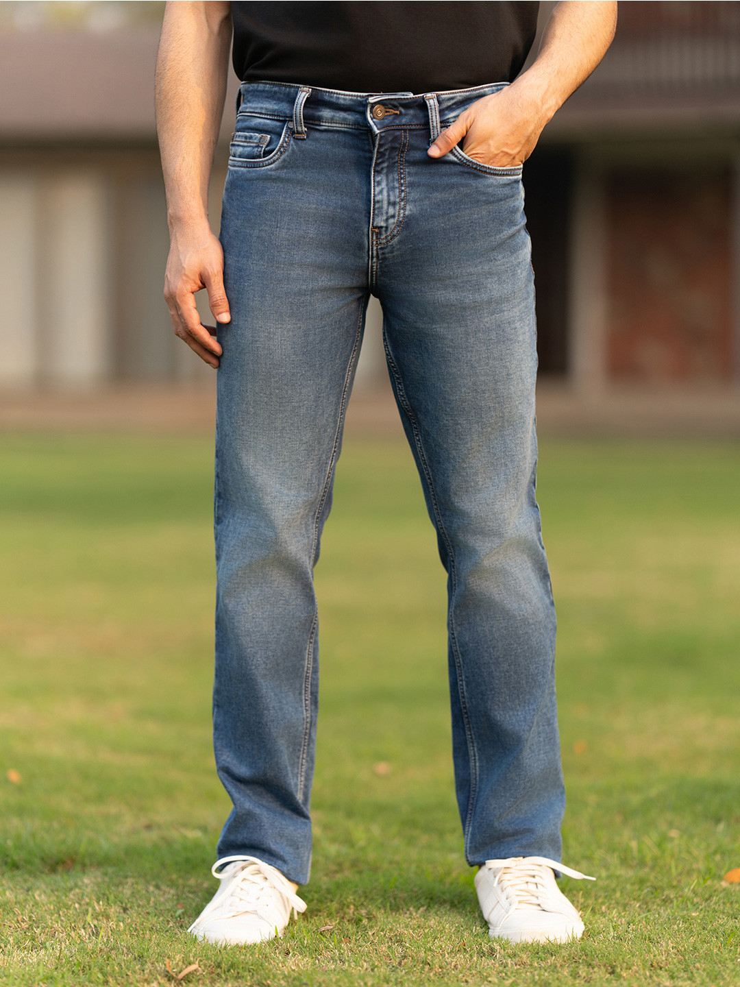 Buy The Pant Project Men Nebula Blue Luxury Relaxed Fit Stretchable ...