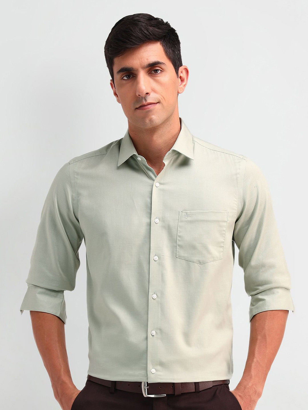 Buy Arrow Men Easy Press Slim Fit Checked Shirt - Shirts for Men ...