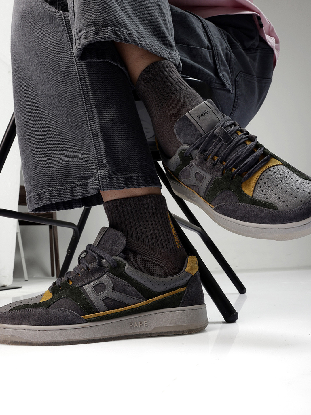 Buy RARE RABBIT VOYAGE Men Perforations Leather Sneakers - Casual Shoes ...