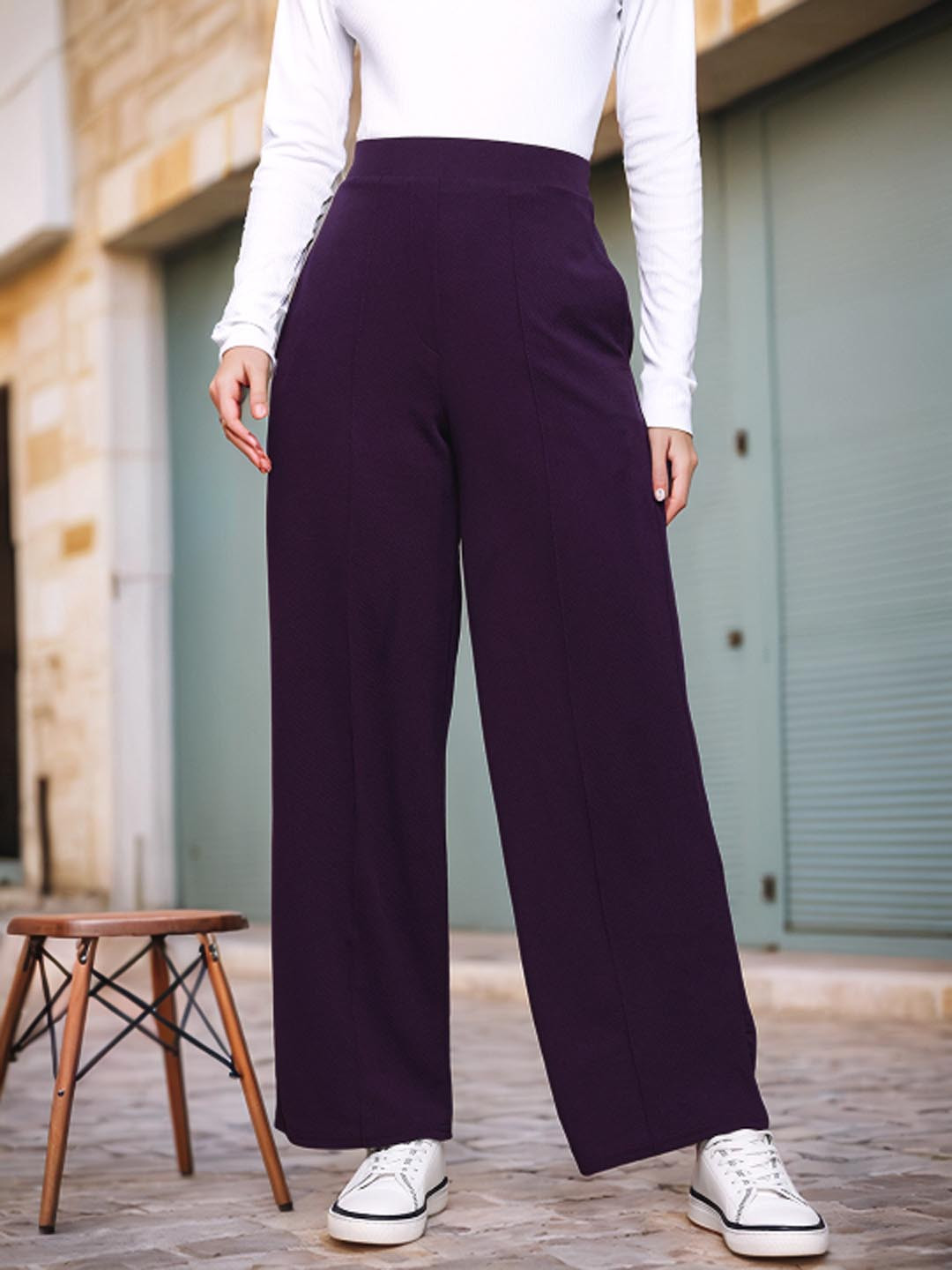 Buy DressBerry Women Smart High Rise Wrinkle Free Trousers - Trousers ...