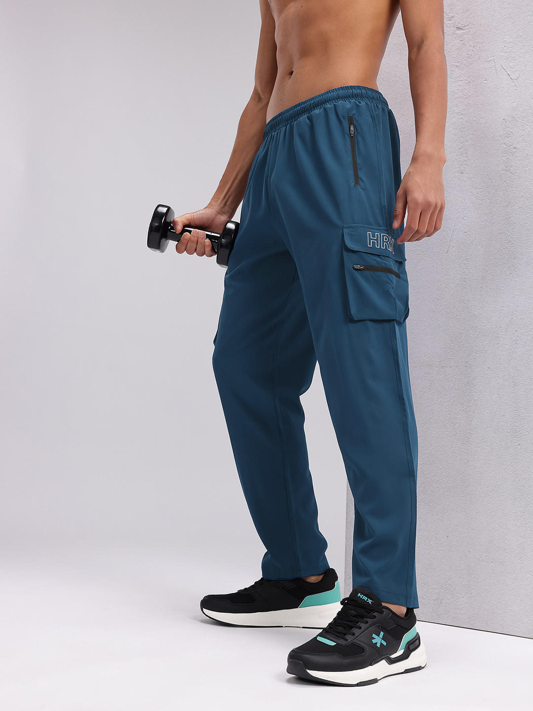 Buy HRX By Hrithik Roshan Men Cargo Style Training Track Pants - Track ...