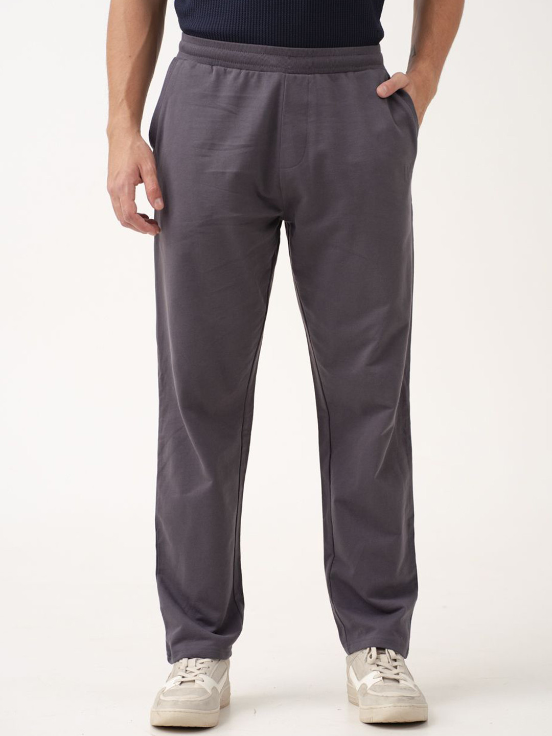 Buy The Pant Project Men Thunderstorm Grey Relaxed Fit Cotton ...