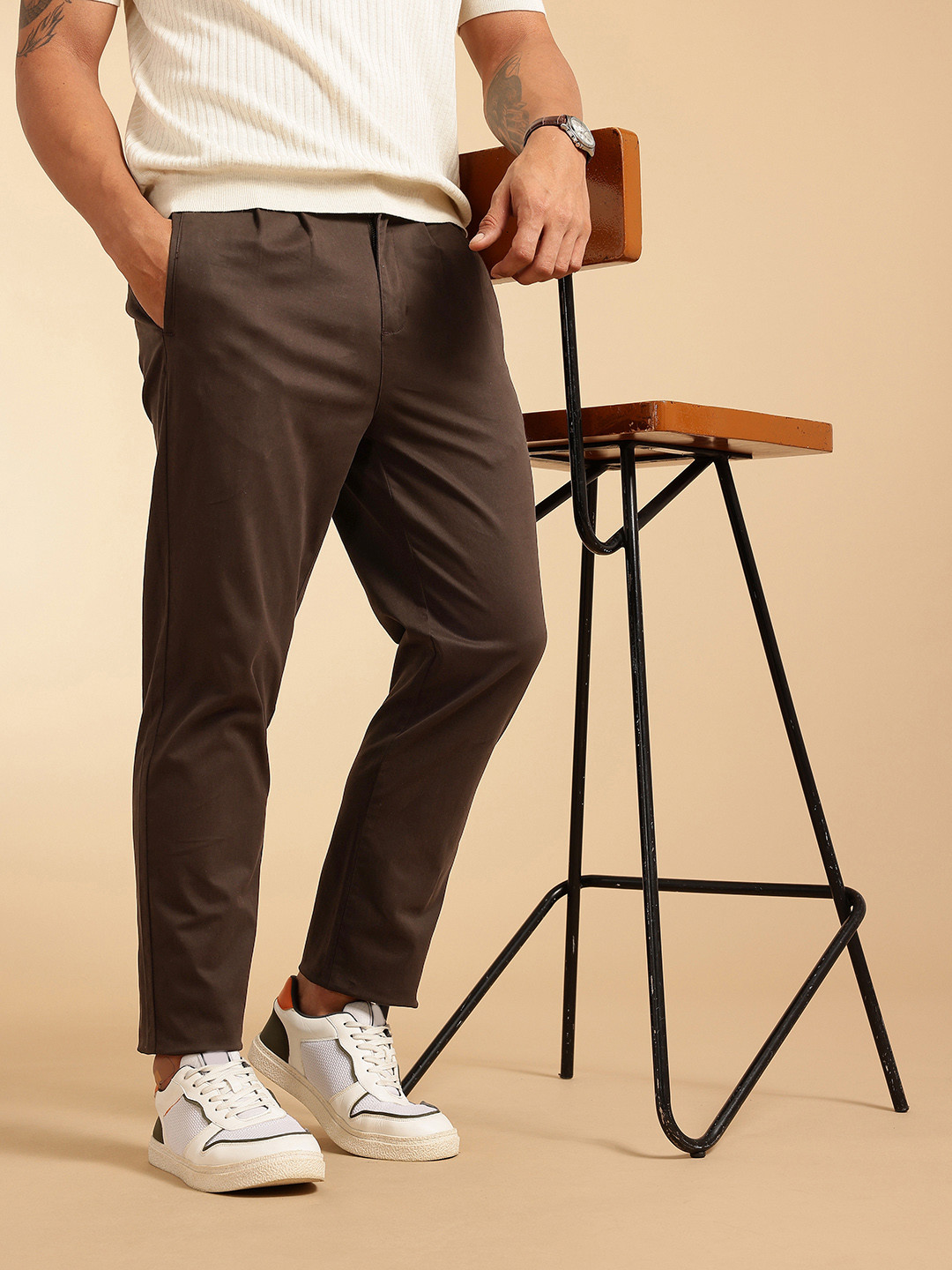 Buy French Connection Men Pleated Trousers - Trousers for Men 32417145 ...